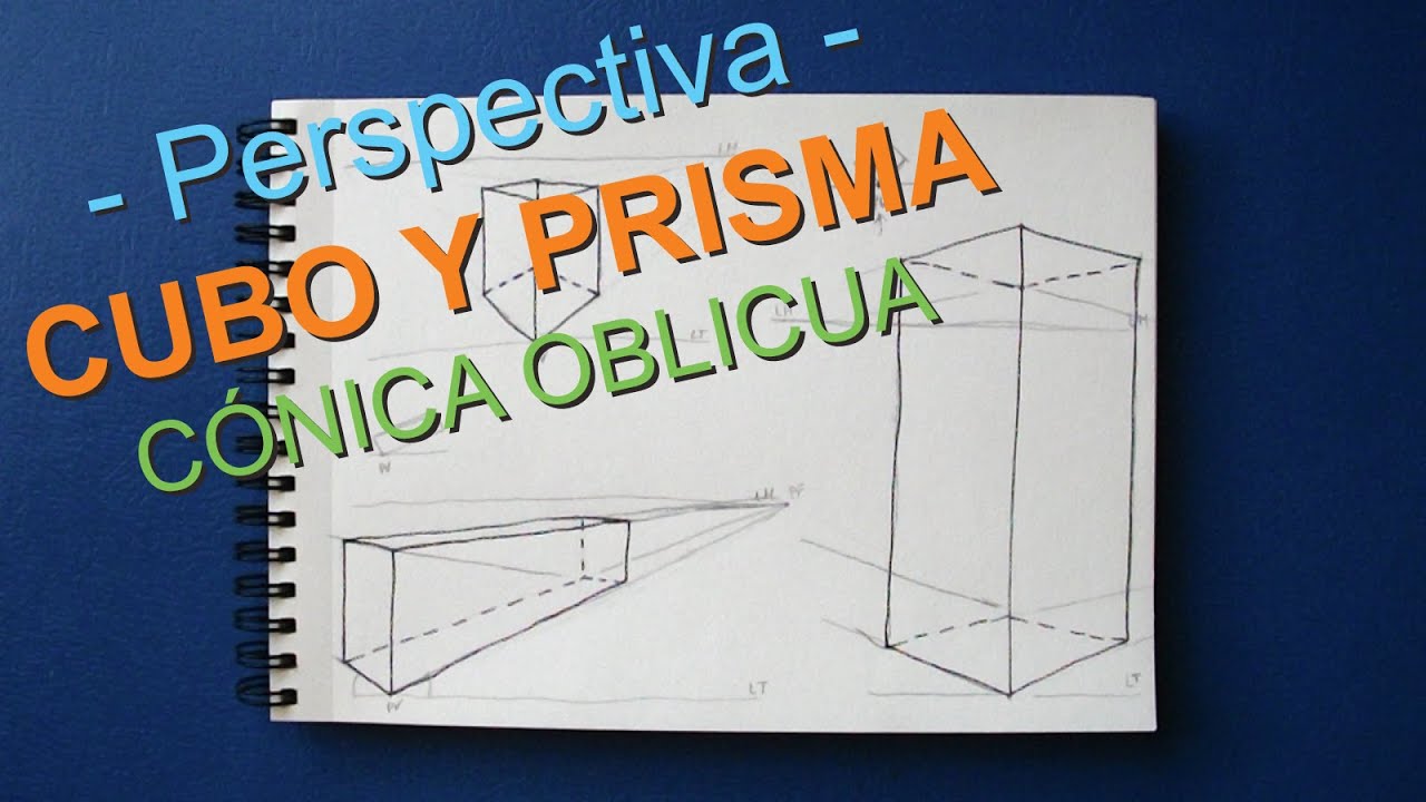 CUBO y PRISMA | PERSPECTIVA cónica oblicua - YouTube