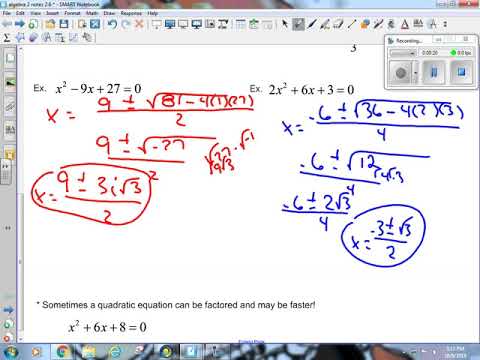 algebra 2 lesson 2 6 - YouTube