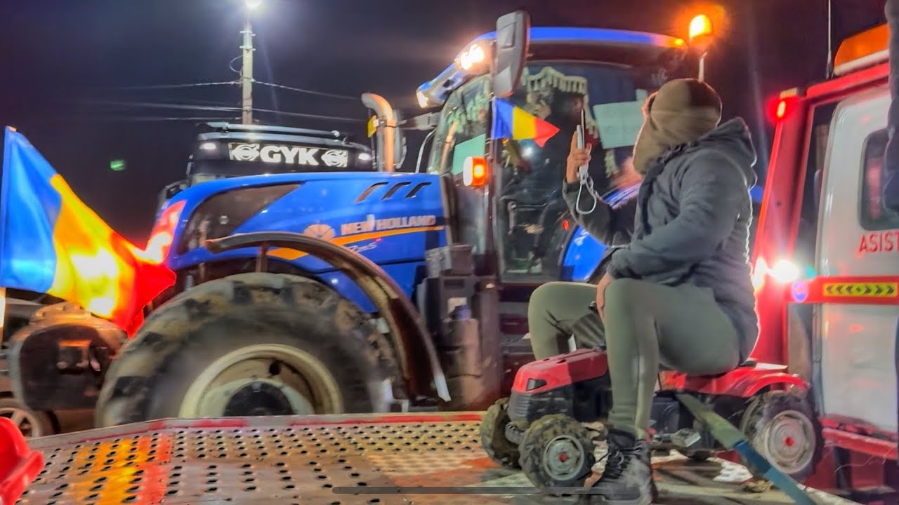 Protestul FERMIERILOR , Interventia JANDARMILOR, Dambovita ajunge la ...