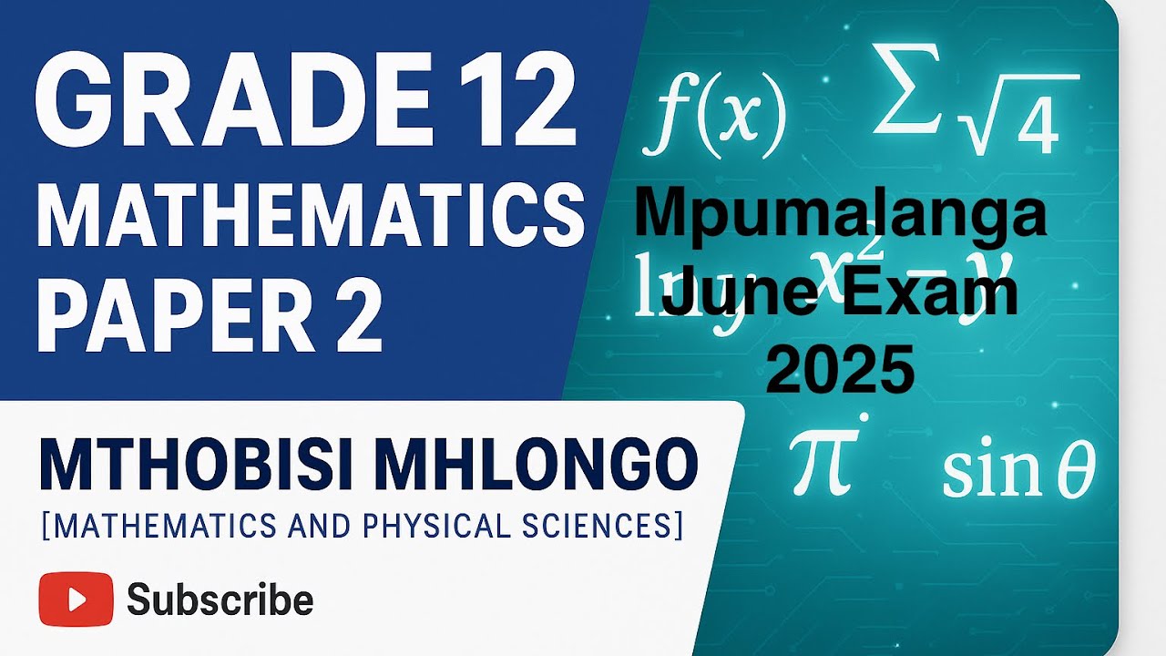 Grade 12 Mathematics Paper 2 June Exam 2025 | Analytical Geometry Q3 ...
