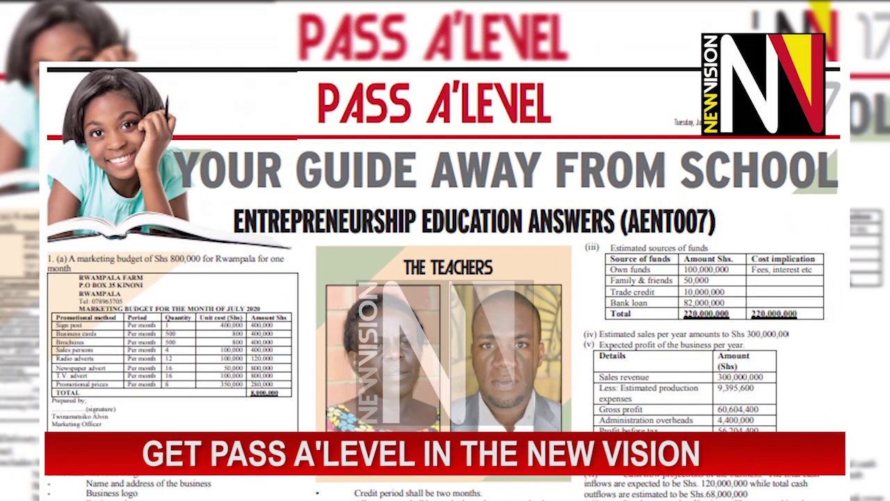 Pass A'level in the New Vision July 07 2020 - YouTube
