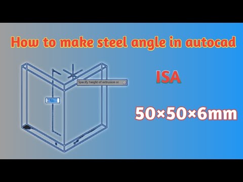 How to make steel angle in autocad - YouTube