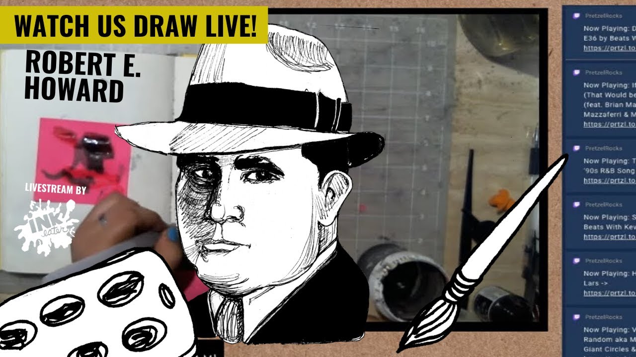 Drawing Robert E. Howard aka Dude Who Created Conan the Barbarian ...