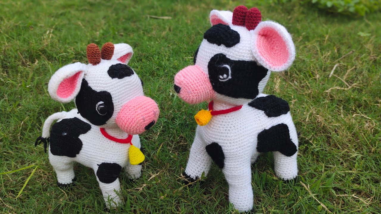 Part 1: Crochet Amigurumi Cow / Crochet Toys Kyse Banaye - YouTube