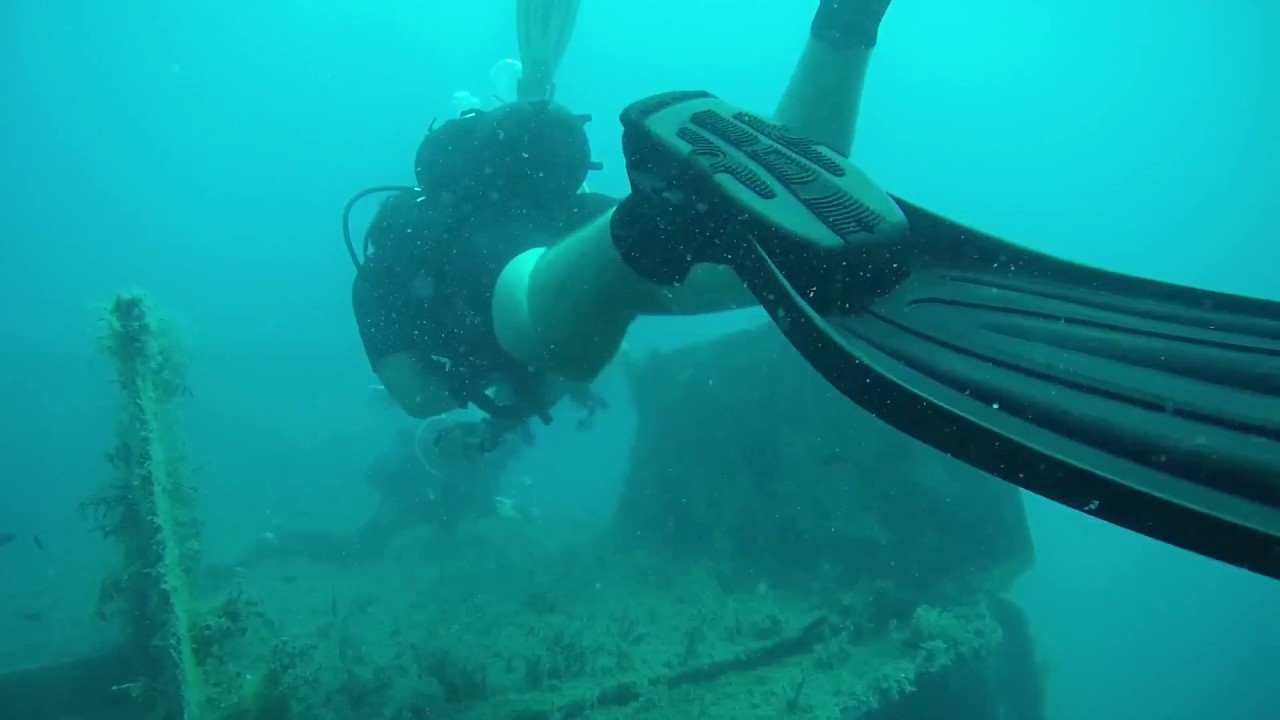 Scuba Diving Lady Thetis wreck, Limassol Wrecks 11.9.17 - YouTube