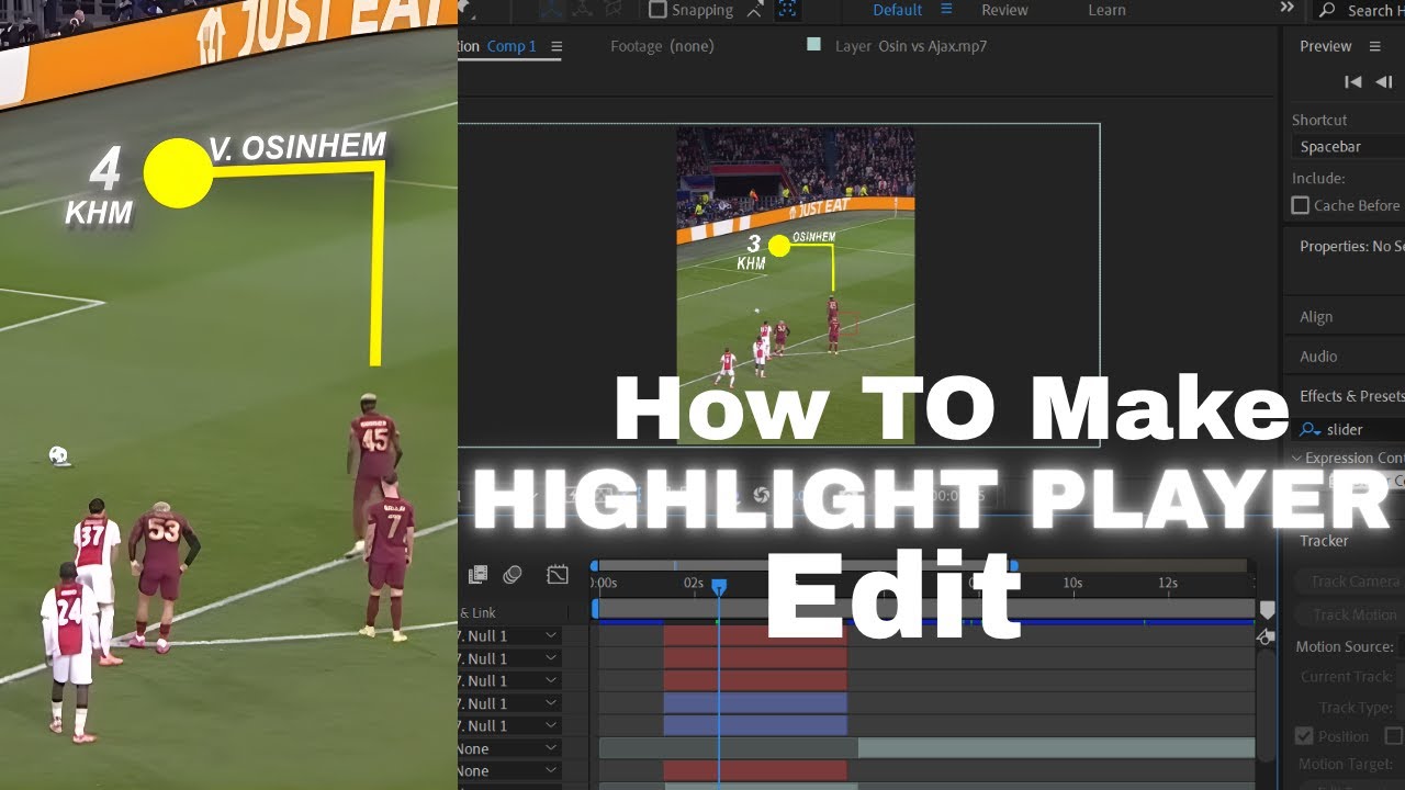 How to Edit Football Highlights Like a Pro | Beginner’s After Effects ...