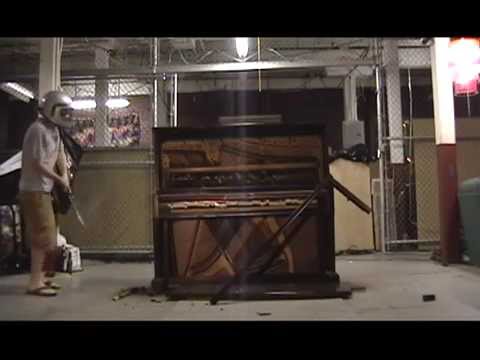 How to destroy a piano - YouTube