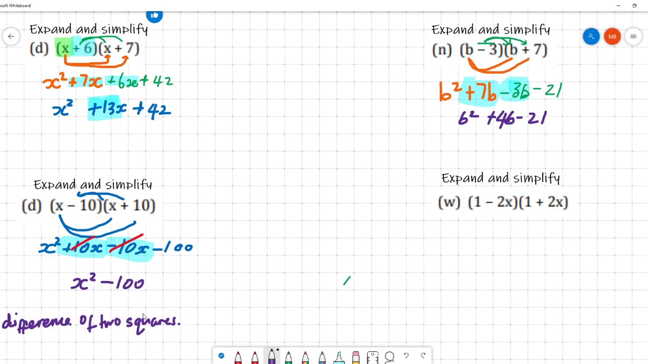 Expanding Double Brackets Quadratics YouTube Expanding Double Brackets Quadratics YouTube
