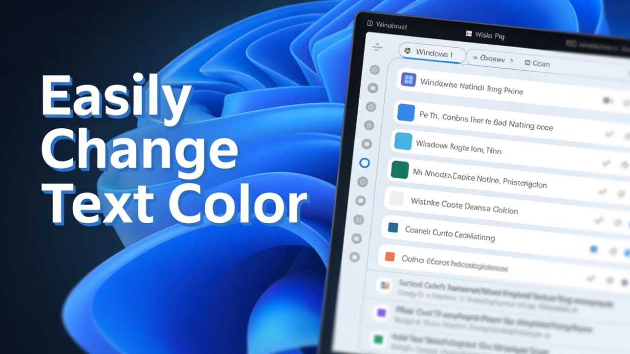 How to Change Text Color in Windows 11 - YouTube