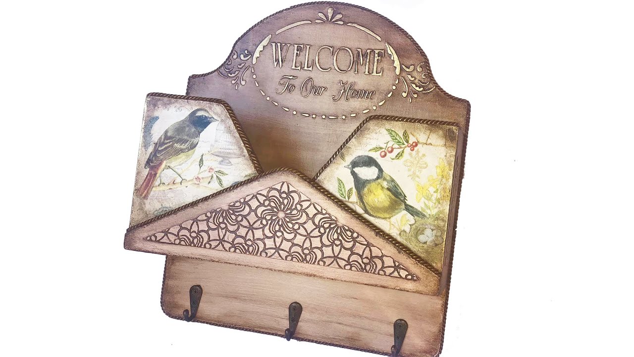 DIY HOME DECOR KEY HOLDER / HOME DECOR IDEAS - YouTube