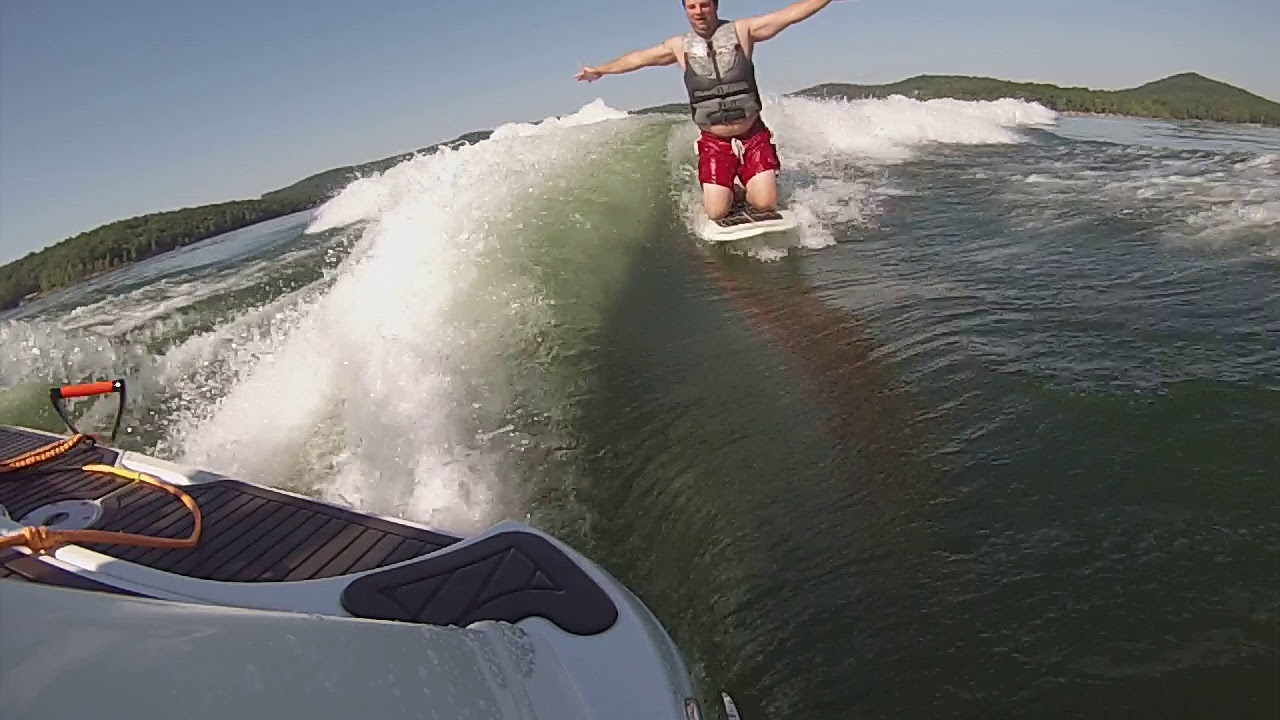 Surfing Fun on a Yamaha 08 AR230 with Wake Wedge - YouTube