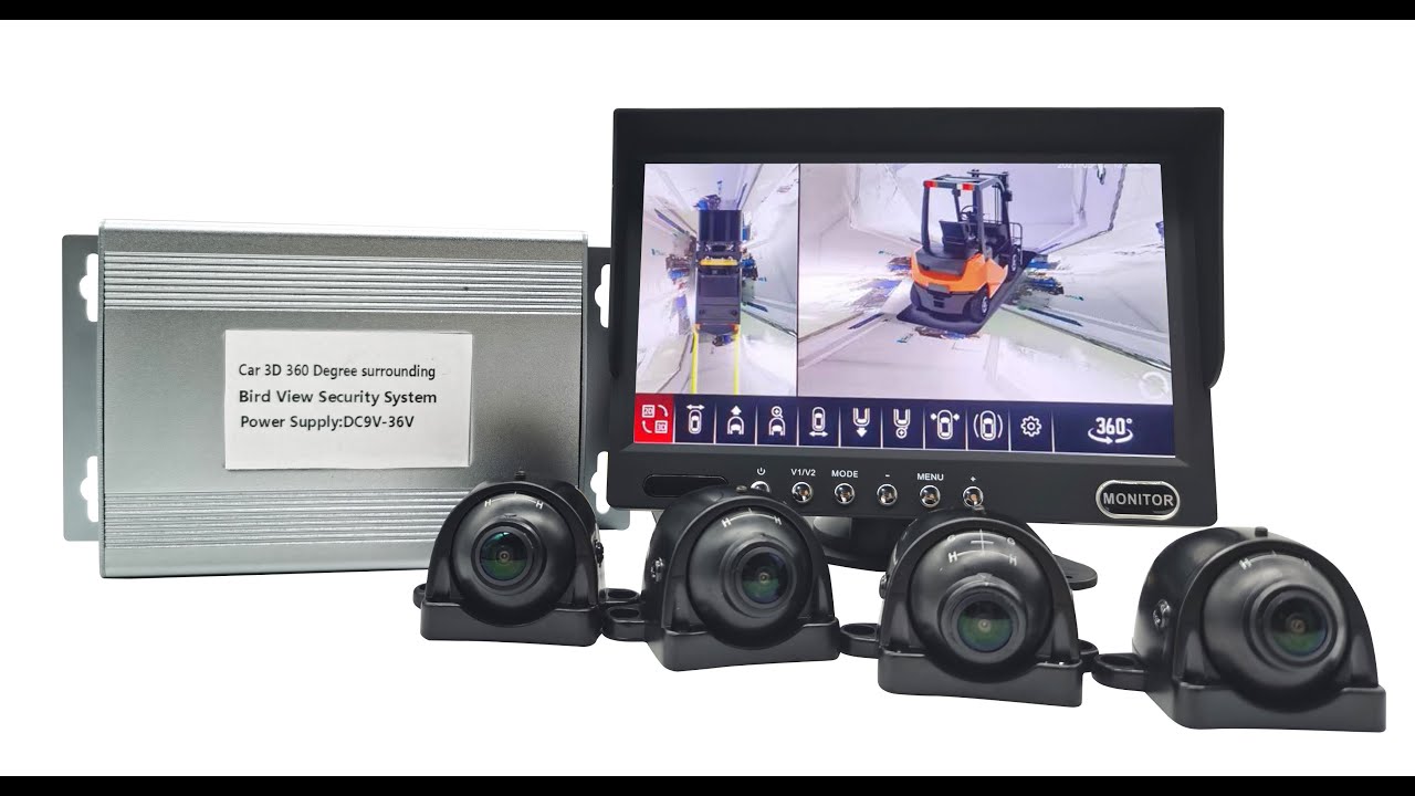 360 Round Bird Eye View Car Camera Monitor System - YouTube