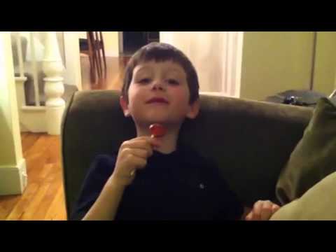 Tootsie Pop Mr. Owl Commercial 4-Yr. Old Reenactment - YouTube