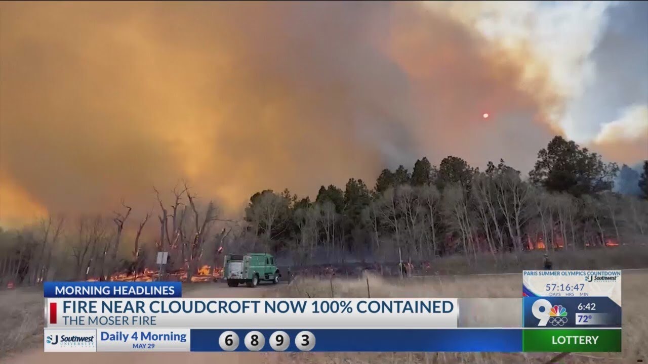 Fire near Cloudcroft now 100 percent contained - YouTube