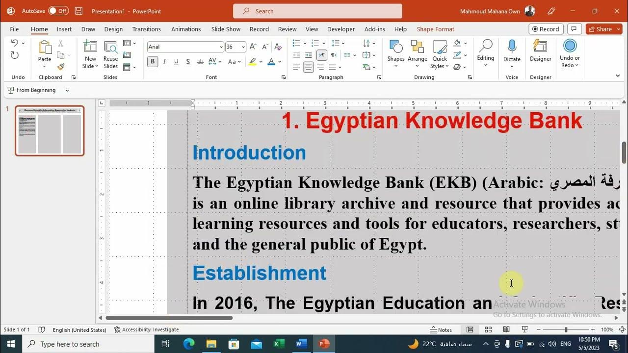 5. Poster Design Using Microsoft PowerPoint - Part 4: Text Editing and Formatting - YouTube