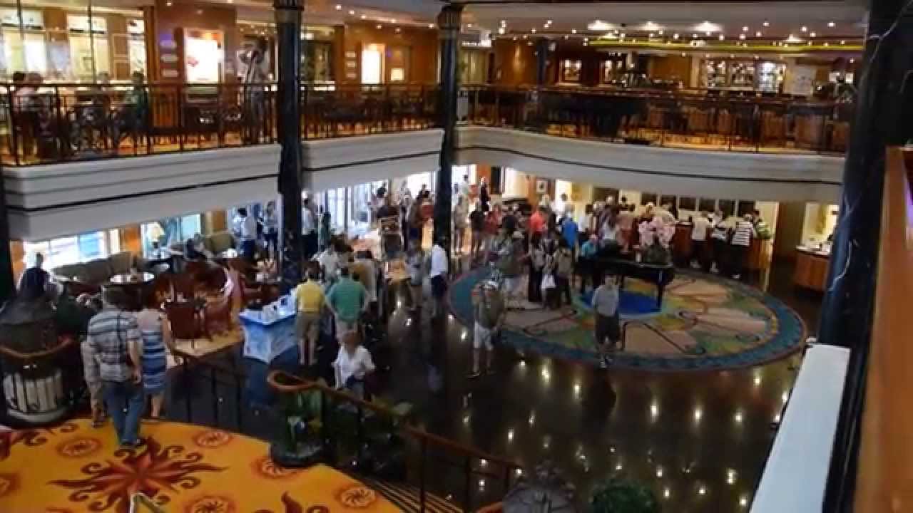 Norwegian Spirit Atrium and Glass Elevators - YouTube