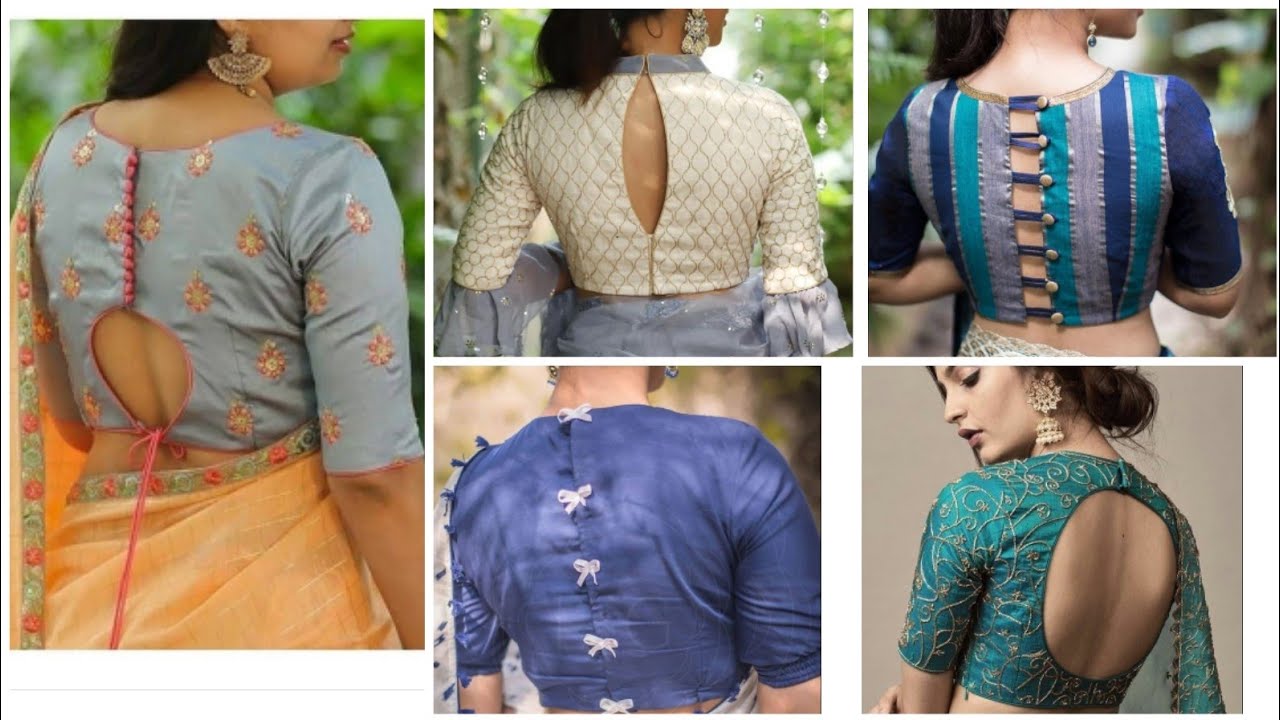 Latest Boat Neck Blouse Design 😍|Back Boat Neck Blouse Collection ...