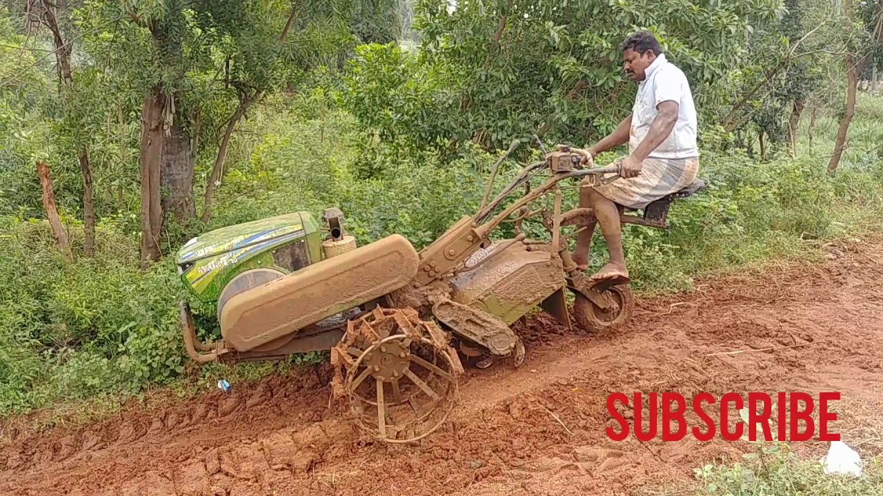 Power Tiller Mega T15 Forward & Reverse Long Ramp Area Move - YouTube