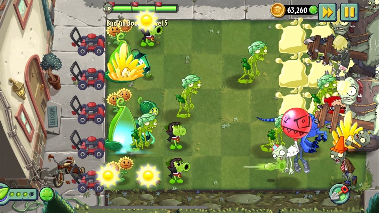 Plants vs Zombies2 Bud’uh Boom level5 - YouTube