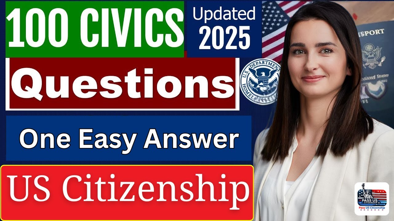 [2025] 100 Civics Questions and answers RANDOM Order 2X | 2008 version ...
