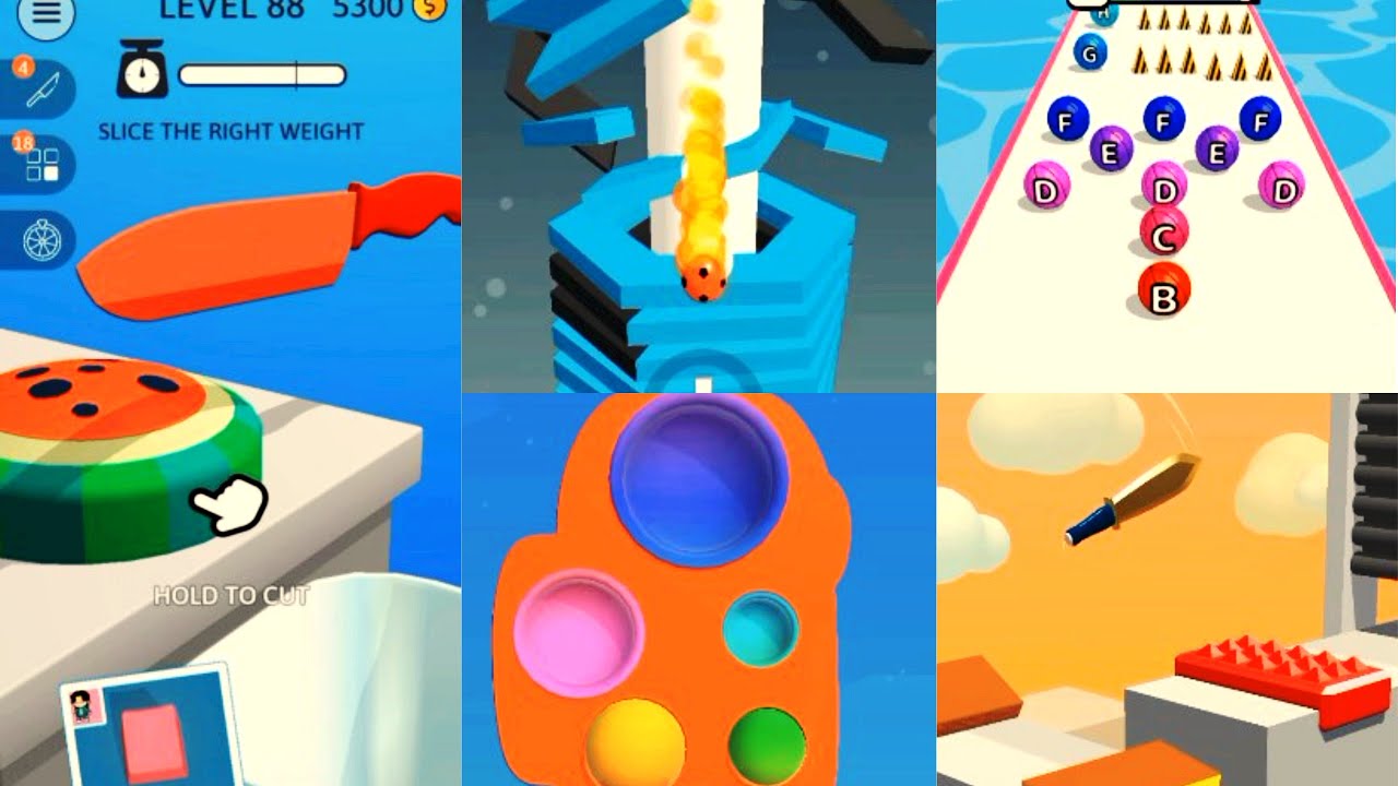 Very Relaxing ASMR Mobile Games Gameplay Satisfying Slicing Android ...