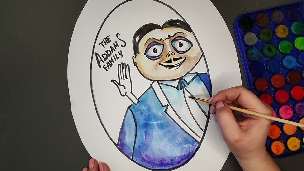 🧟 How to Draw & Color Gomez Addams 🧟 #gomezaddams 🧟 The Addams Family ...