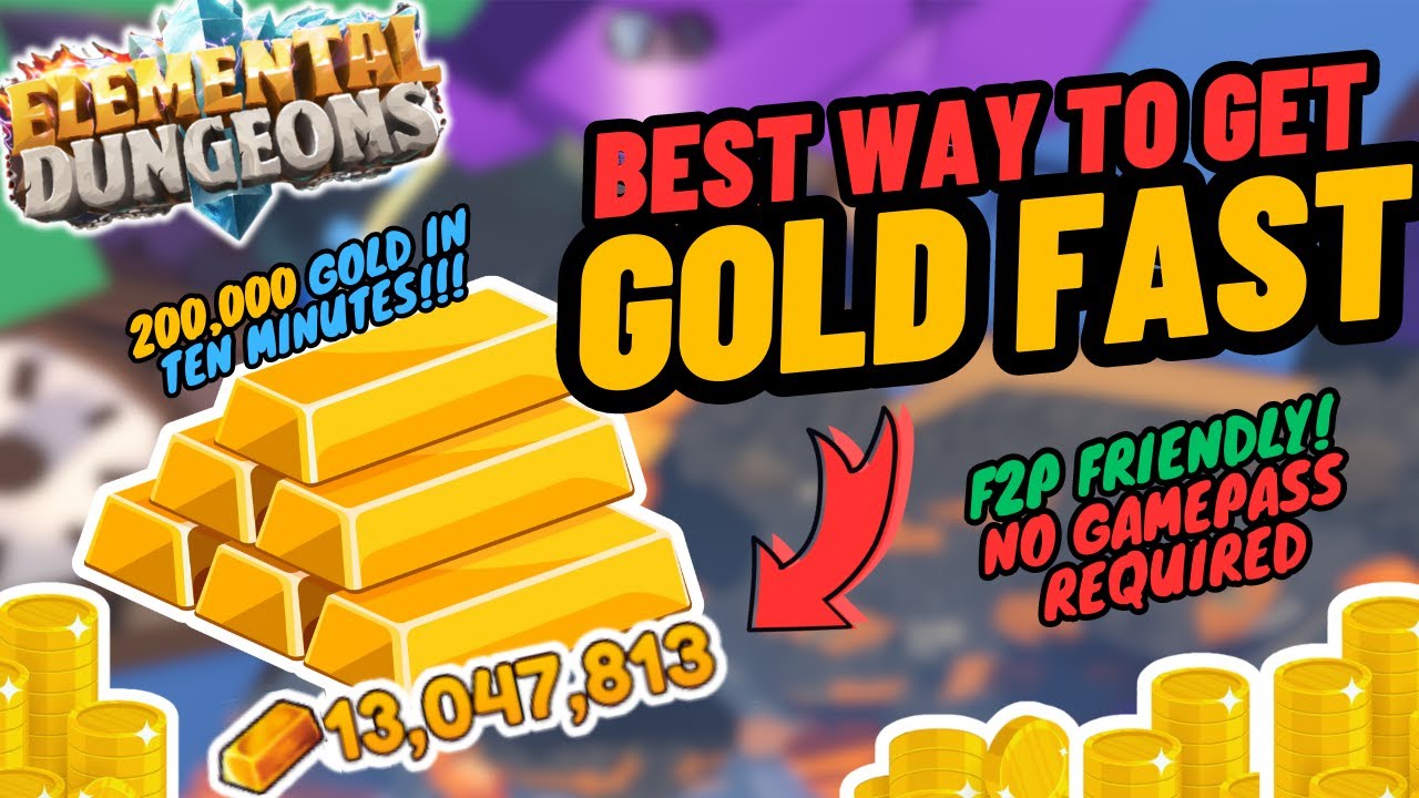 The FASTEST WAY to Get GOLD In Elemental Dungeons | Latest Gold Farming ...