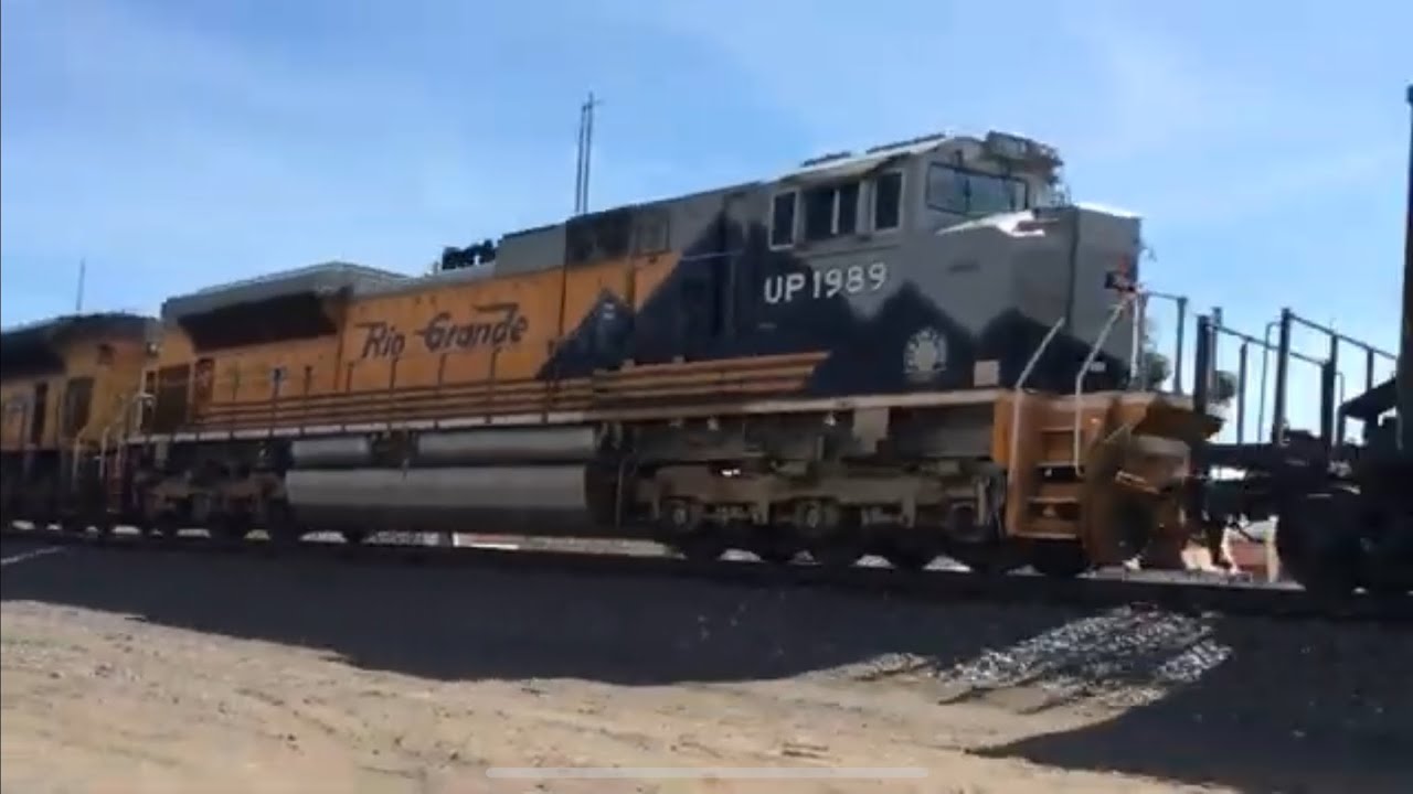 A Honking Southbound Union Pacific #8502 Local Rock Train With Rio ...