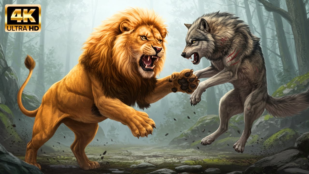 Lion vs. Wolf – Epic Battle for Survival! Who Will Win? - YouTube