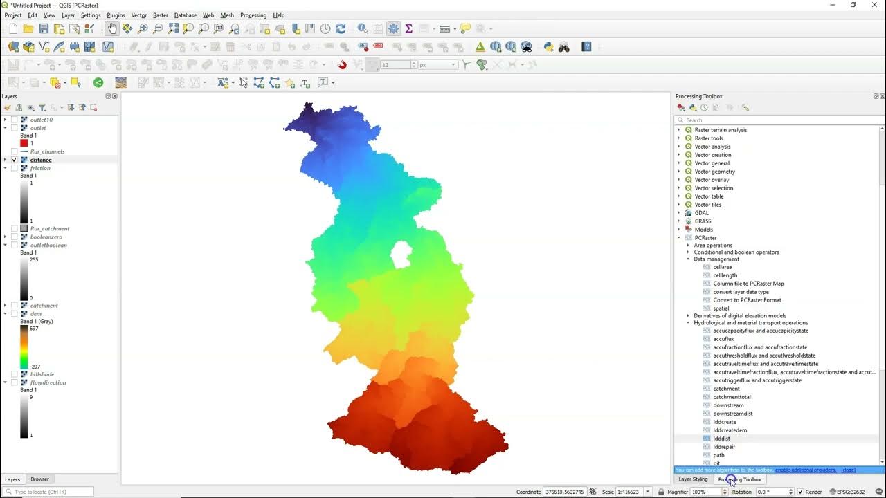 Calculate Basin Length in QGIS - YouTube
