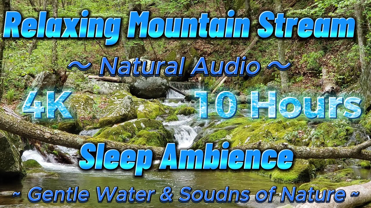4K Relaxing Mountain Stream - Gentle Water & Nature Sounds - Perfect ...
