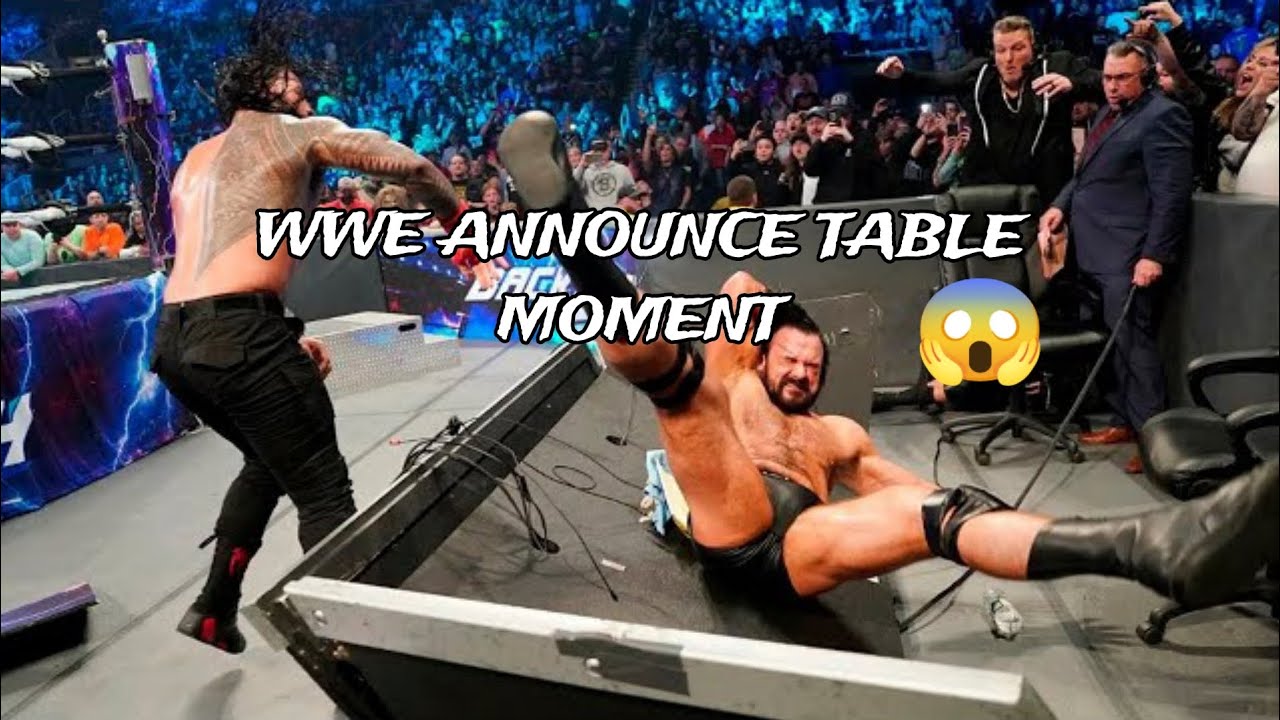 WWE Table Moment 😱 - YouTube