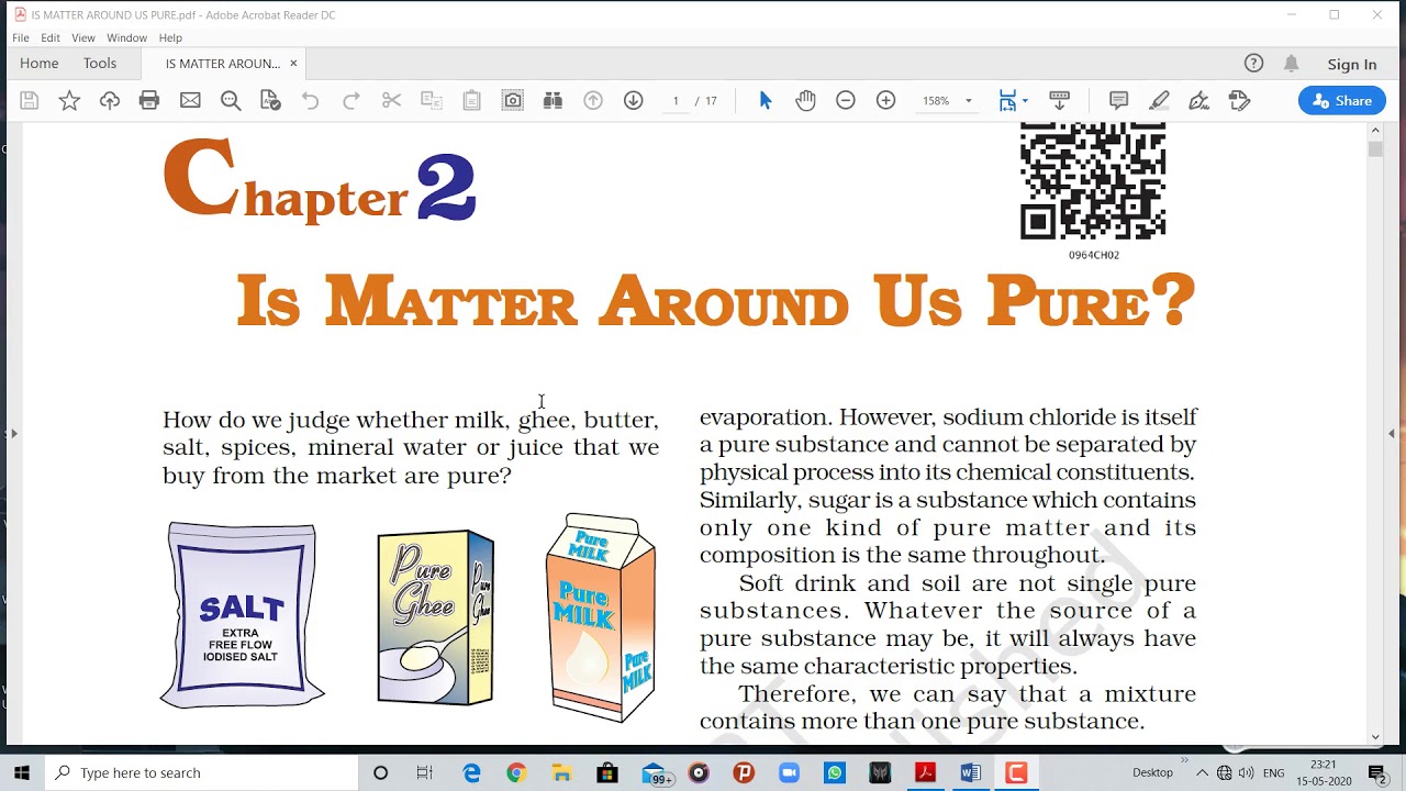 Class-IX Chapter-2 Is matter around us pure (video 2) - YouTube
