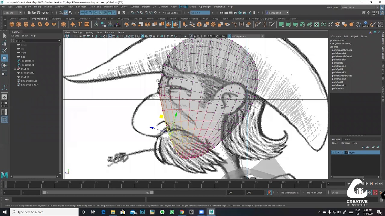 character modeling in maya part 05 - YouTube