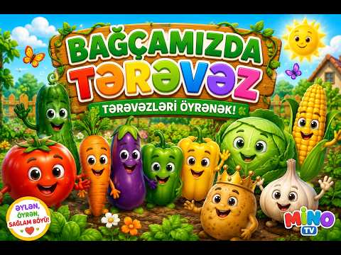Bağçamızda Tərəvəz 🥕🍅 | Tərəvəzləri Öyrənək | Azərbaycan Uşaq Mahnıları | Mino TV #animation #baby