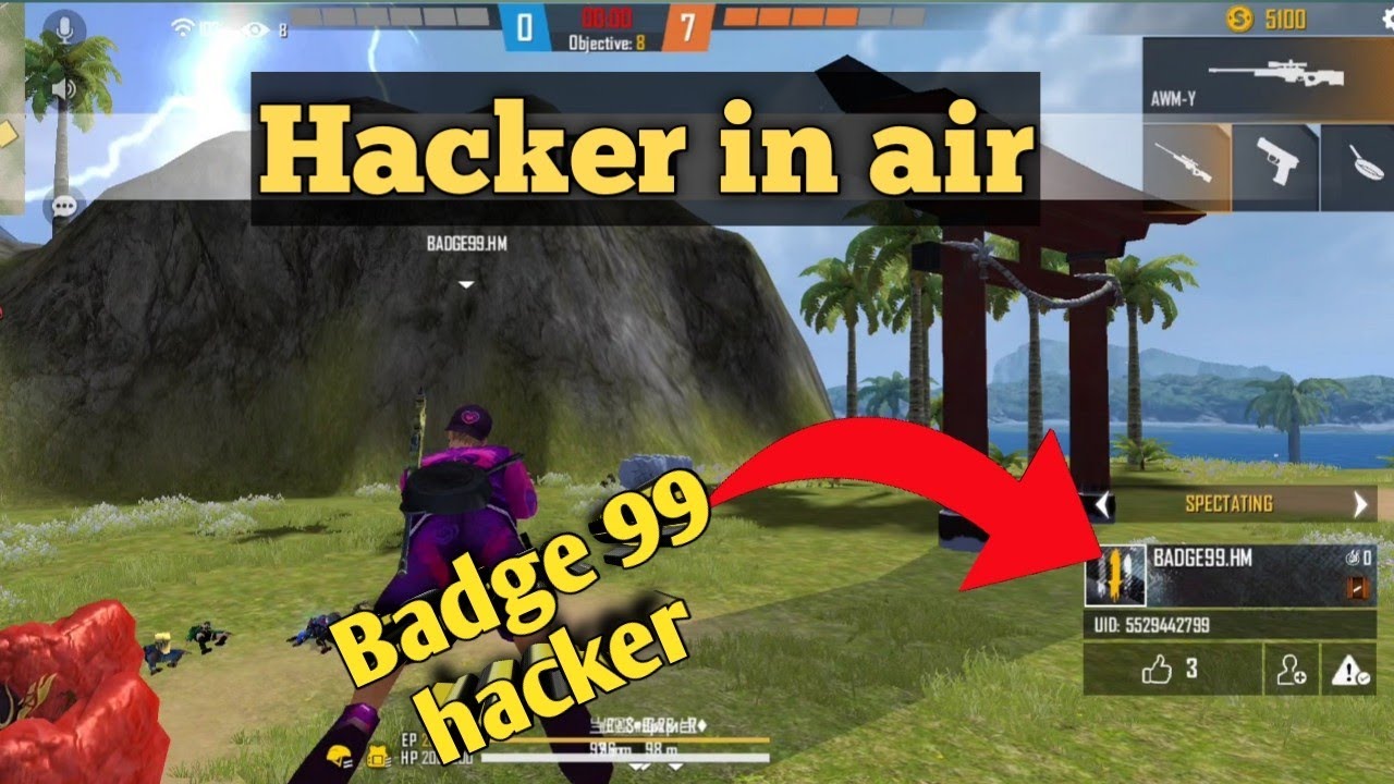 Hacker in my game | badge 99 hacker | badge 99 in my game 😆😆 - YouTube