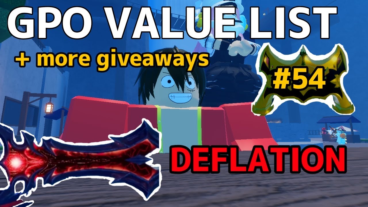 NEW GPO VALUE LIST UPDATE 8 #54 | WORLD ENDER deflation ...