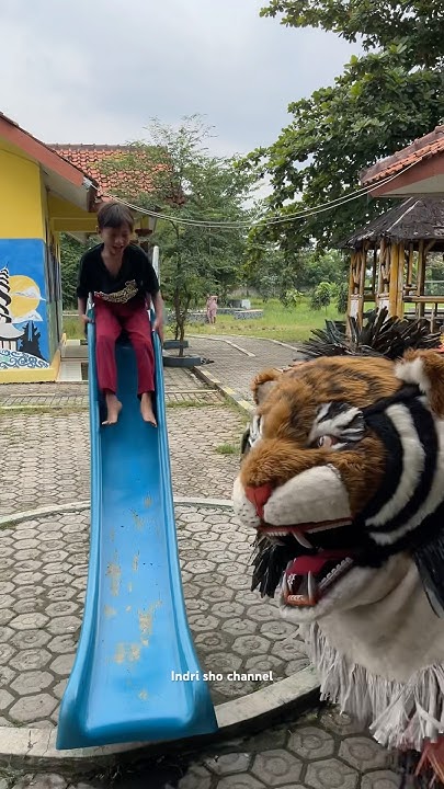 Lagi asik mainan di taman eh ada can macanan - YouTube