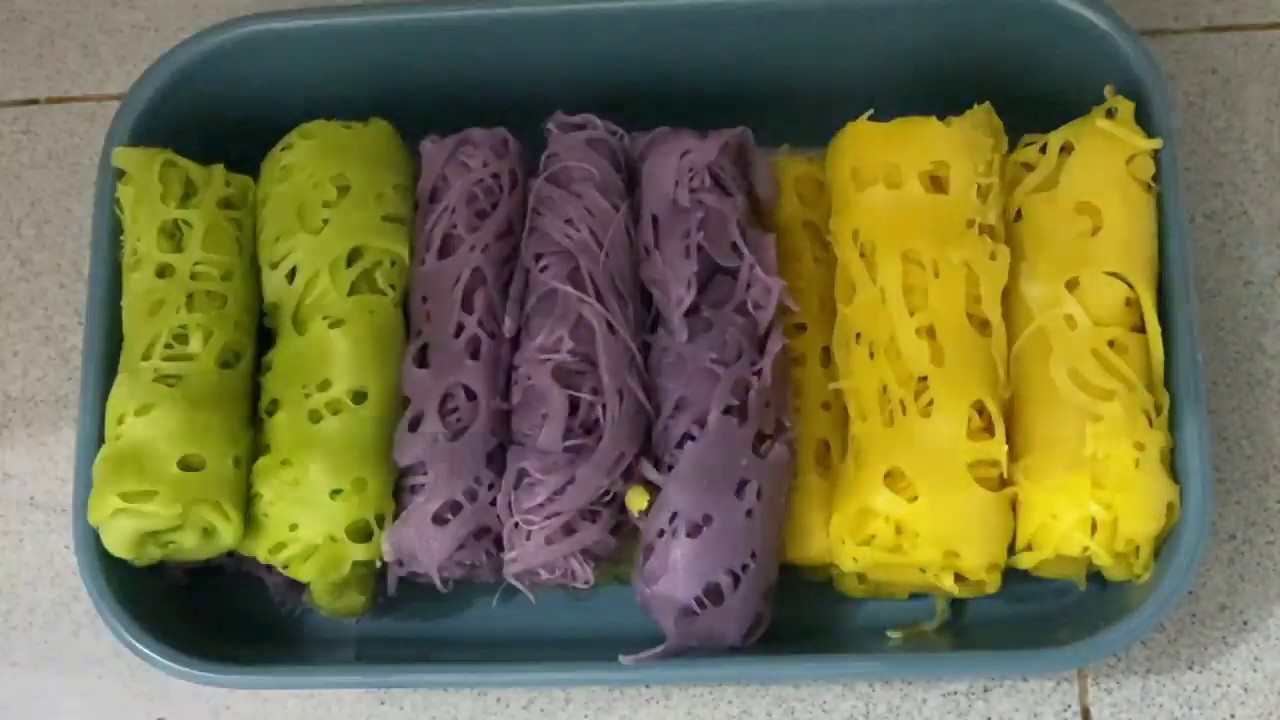 How to make Tri Colour "Roti Jala" - YouTube