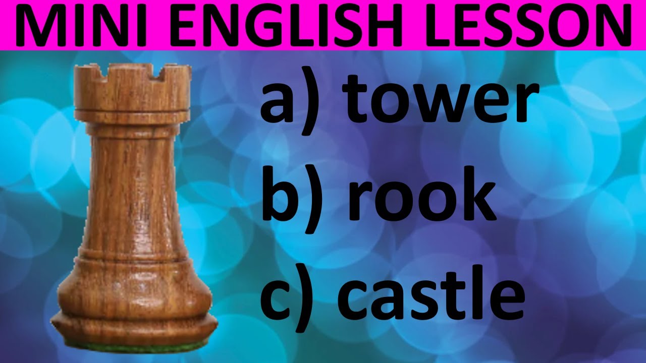 A MINI ENGLISH LESSON: Basic chess vocabulary - YouTube