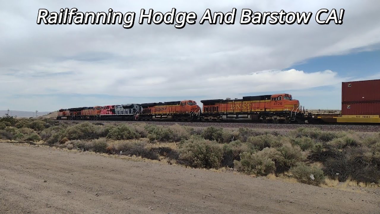 Railfanning Hodge And Barstow CA! 4-10-2025 #bigbossrailfanner - YouTube
