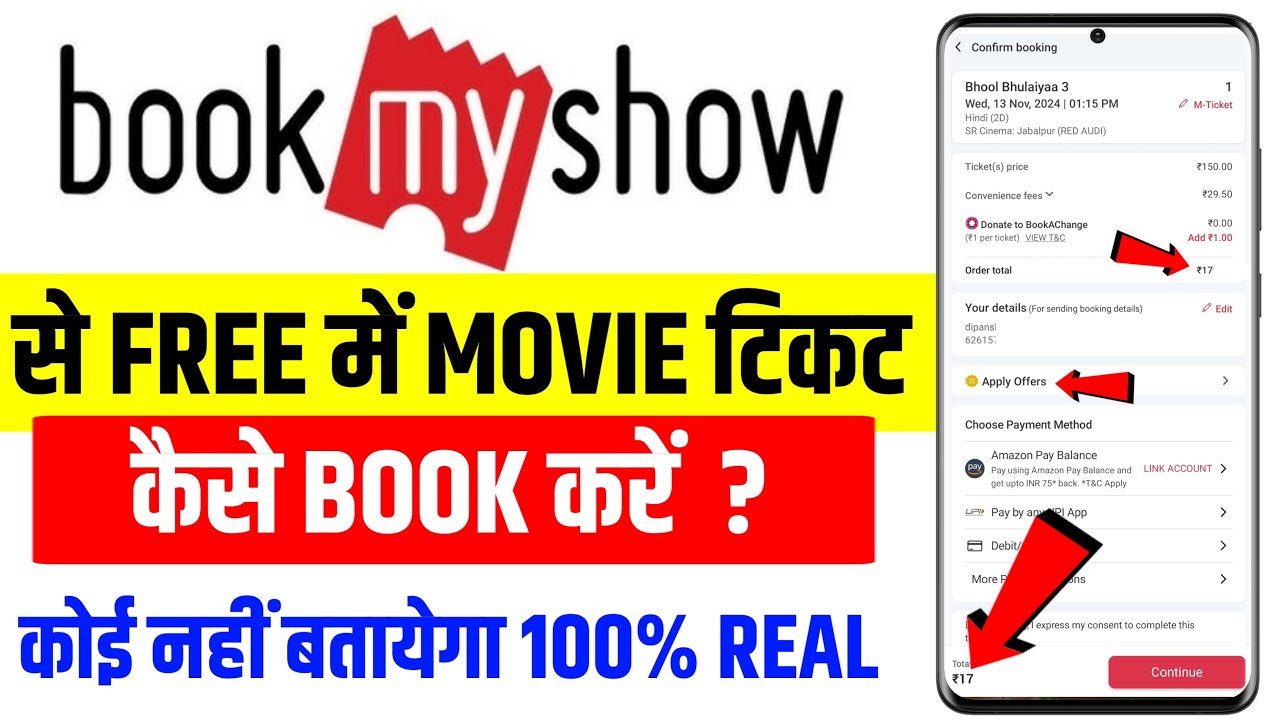 Bookmyshow Se Free Me Movie Ticket Kaise Book Kare | Movie Ticket ...