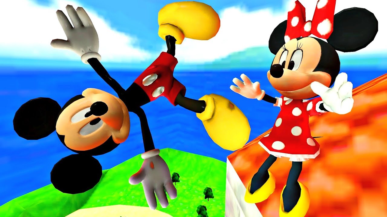 Mickey & Minnie Mouse: Ragdoll Jumps & Falls (GMOD) Episode 37 - YouTube