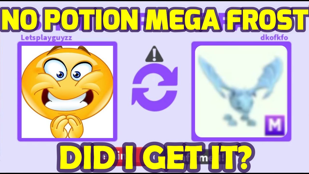 Did I get a NO POTION MEGA FROST DRAGON in Adopt Me? (Roblox) - YouTube