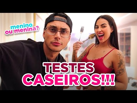 FIZEMOS TESTES CASEIROS PRA DESCOBRIR SE É MENINO OU MENINA 🩵🩷