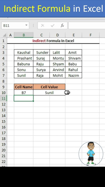 Indirect Formula In Excel Excel Exceltips Shorts Exceltutorial Msexcel Microsoftexcel