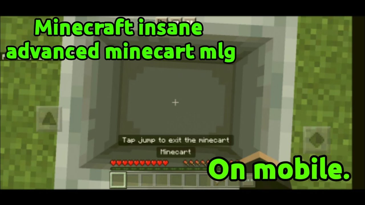 Minecraft insane mlg || Advanced minecart clutch || On mobile || 😱 ...