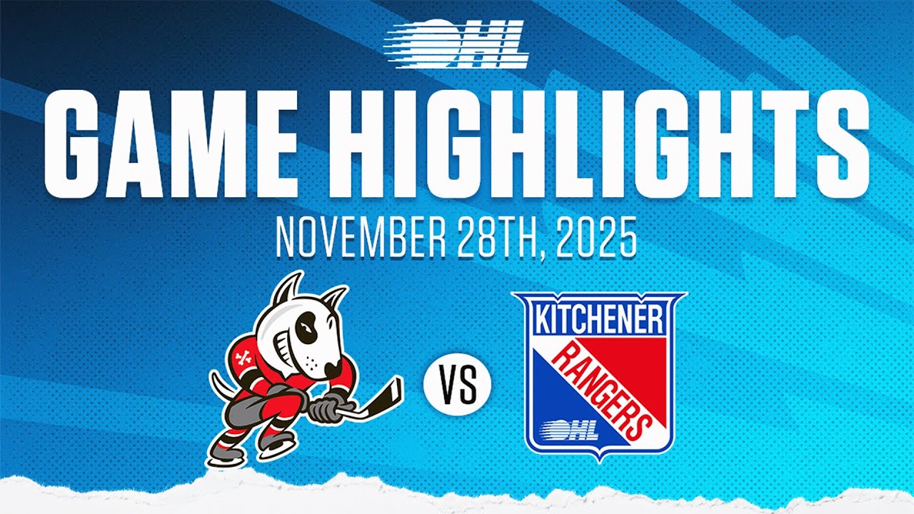 OHL Highlights: Niagara IceDogs @ Kitchener Rangers Nov. 28, 2025 - YouTube