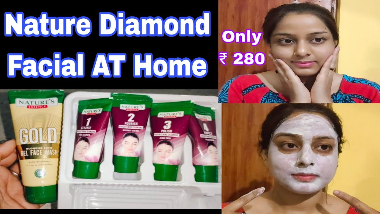 facial at home step by step Best Nature Diamond Facial kit Review - YouTube