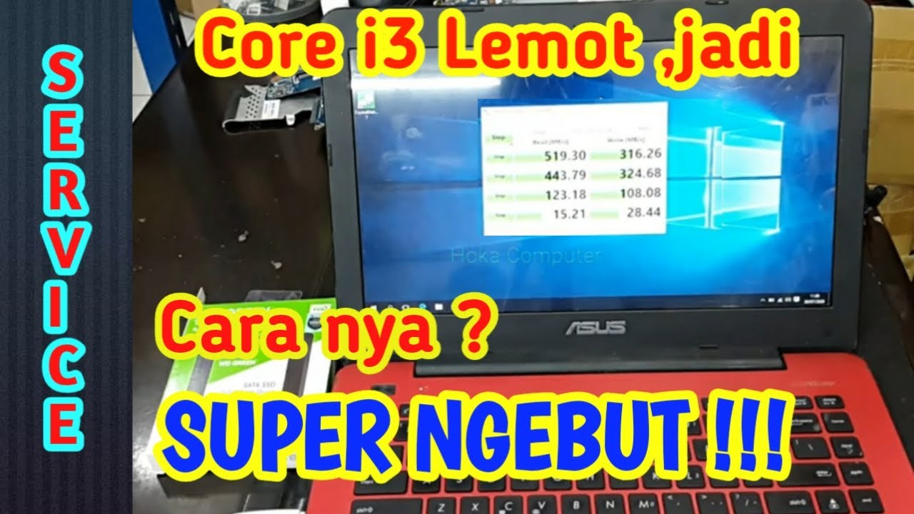 Laptop Asus Jadul Lemot Upgrade SSD jadi super kencang - YouTube